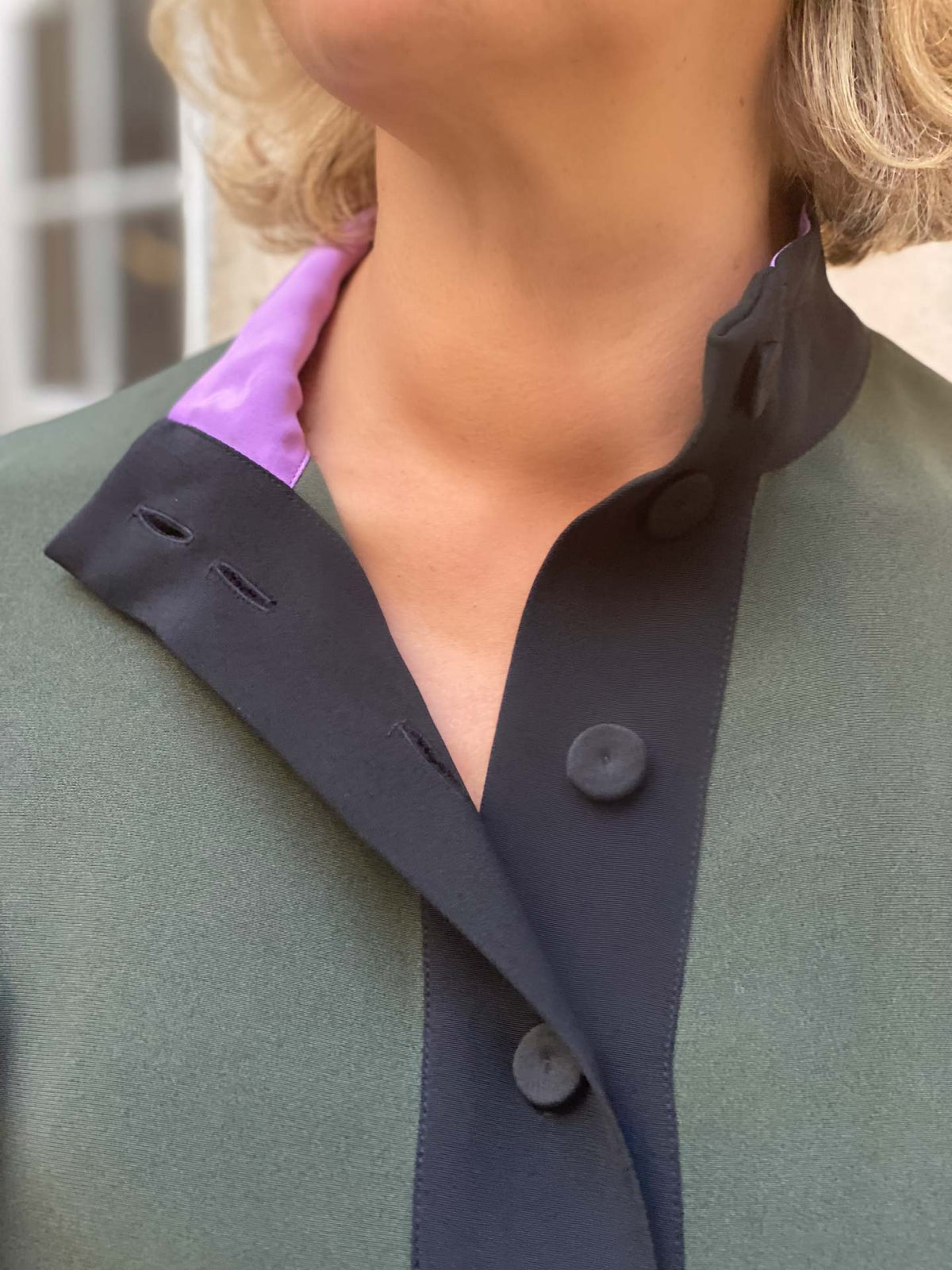 JASON DRESS - MILITARY SILK DRAP - DOVIMA Paris | Dovima Paris