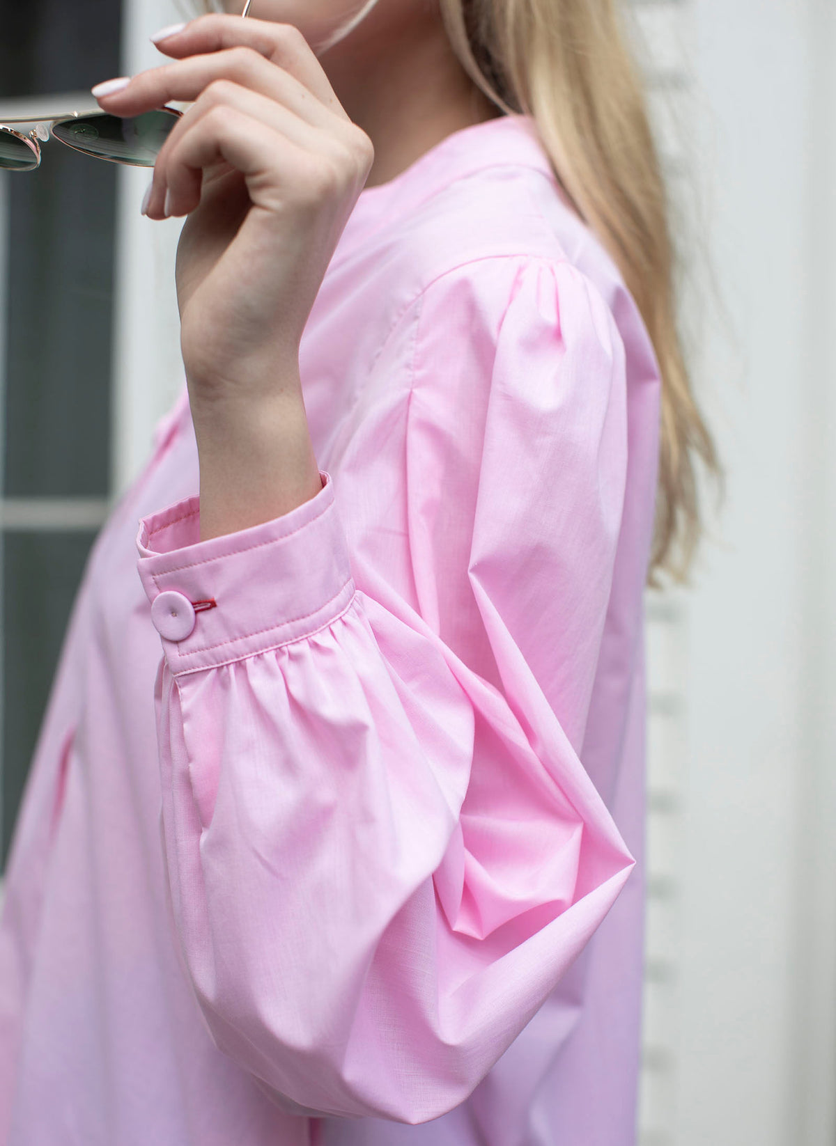 LOUIS TUNIC SHIRT ROSE PINK COTTON VOILE – Dovima Paris
